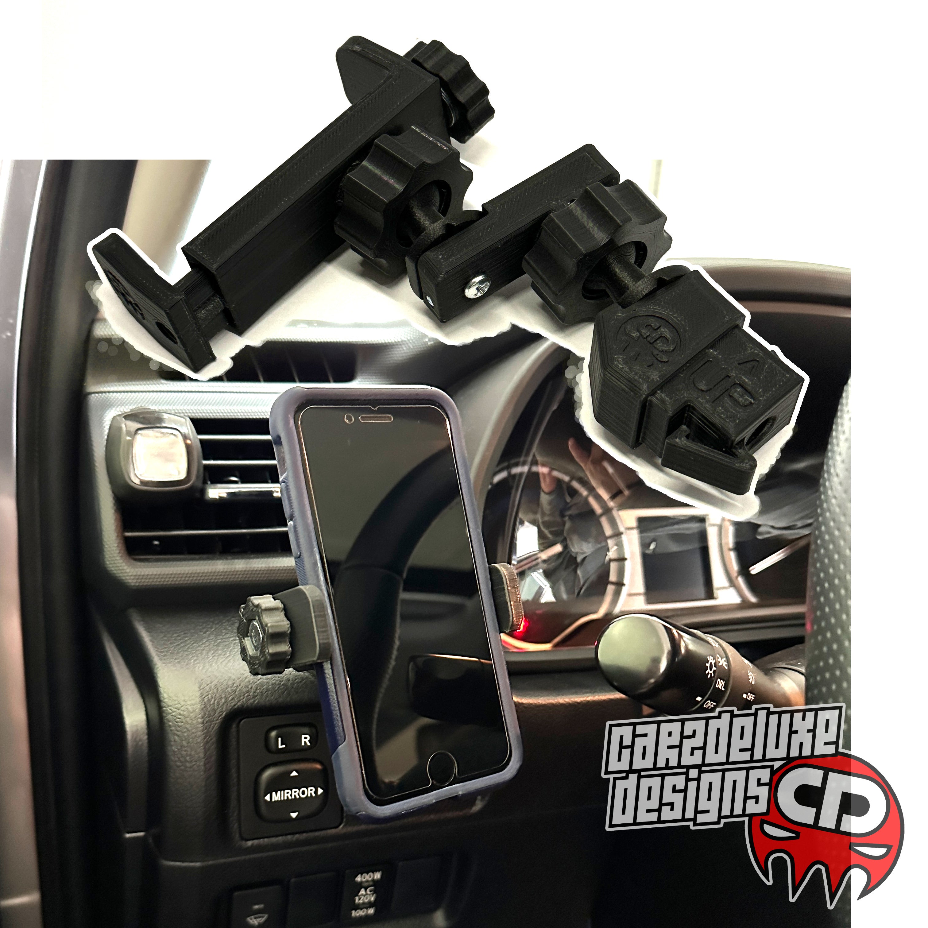 Custom phone mount for Toyota 4Runner 2010-2025 replaces factory blank ...