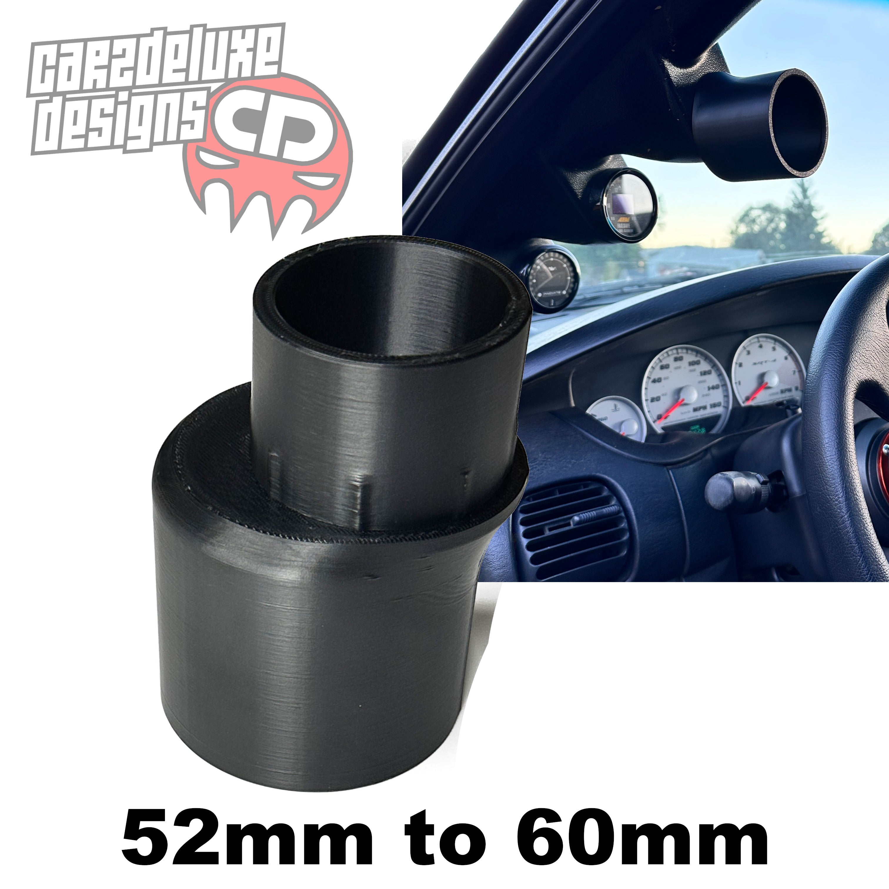 Gauge pod adapter 52mm to 60mm offset spacer – carzdeluxe