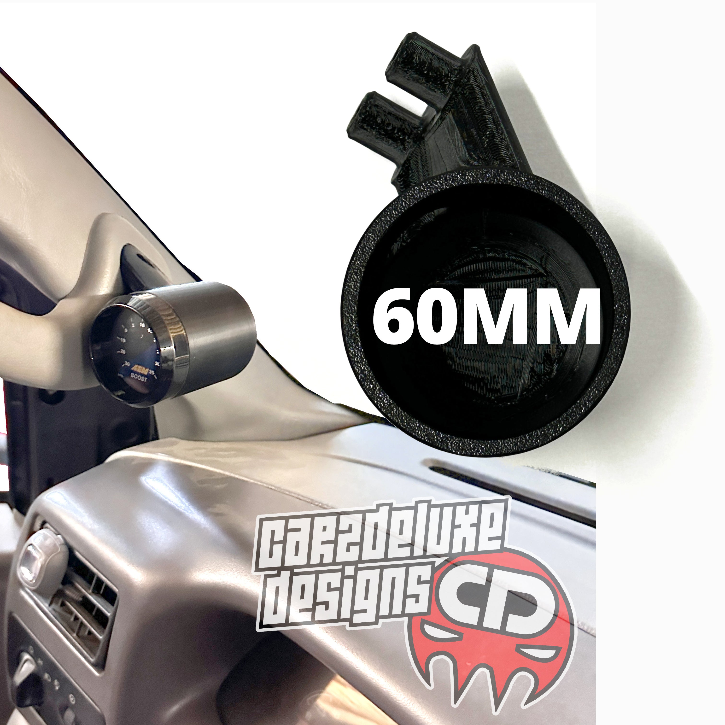 Single 60mm gauge pod mount for 1999-2007 F250 F350 A-pillar handle Bo ...