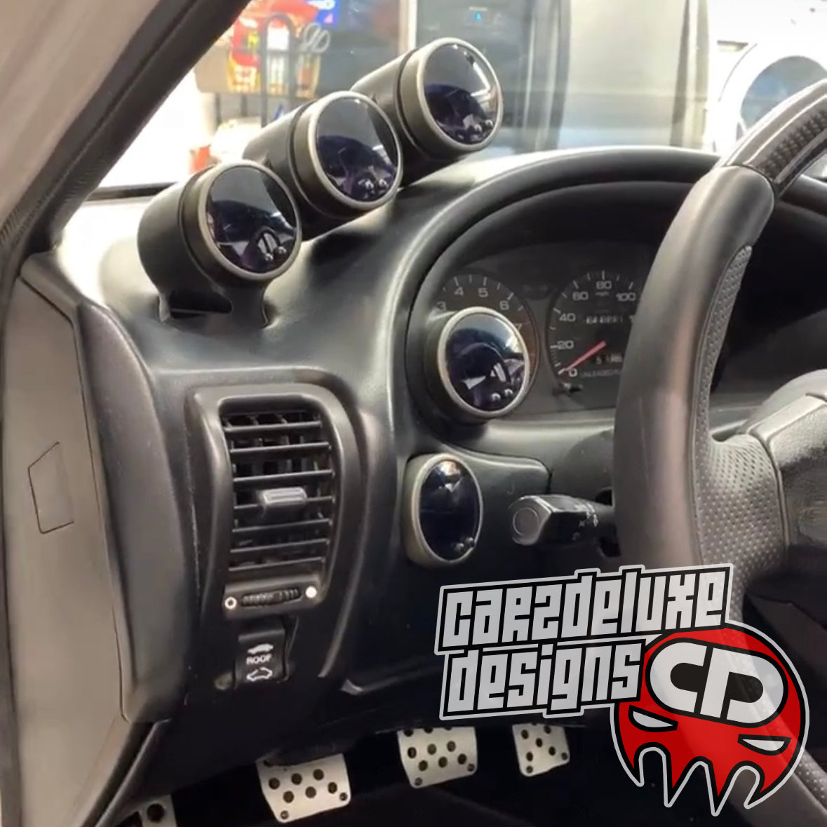 Triple gauge pod mount for 1994-2001 Integra DC2 functional defrost ve ...