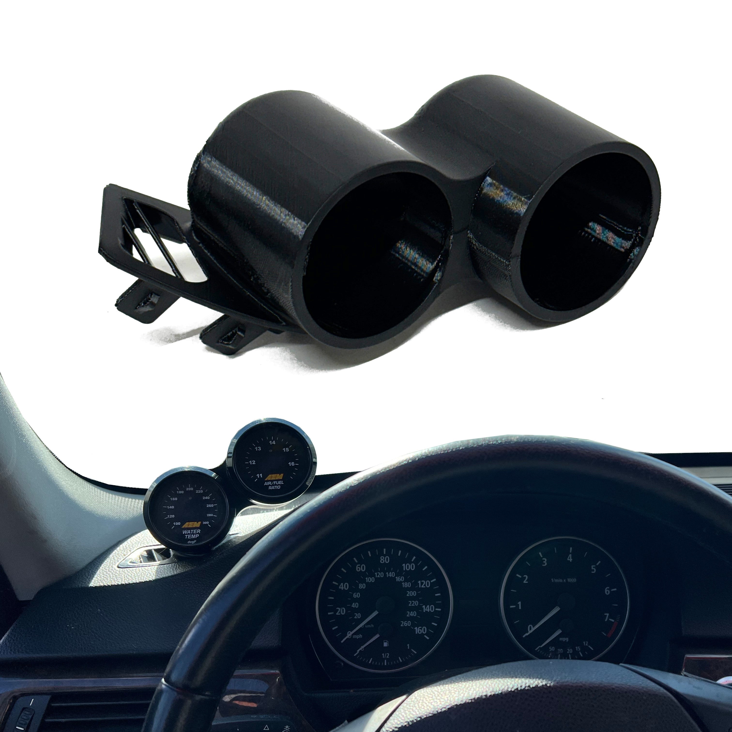 Dual gauge pod mount for 2006-2013 BMW E90 E92 E91 Functional vent ...