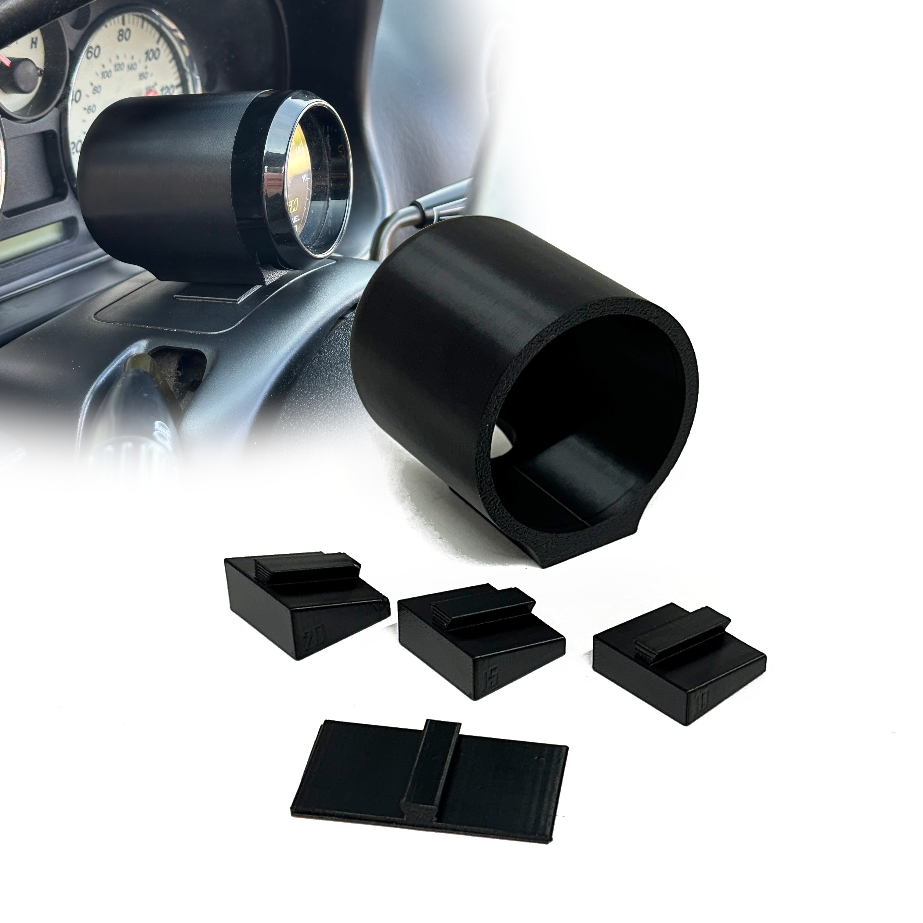 Universal gauge pod mount 52mm rail steering column dash cluster ...
